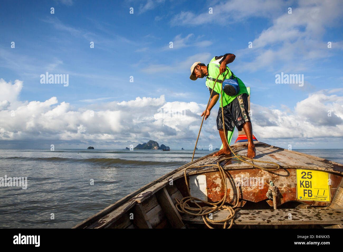 Boat captain in krabi hi-res stock photography and images - Alamy