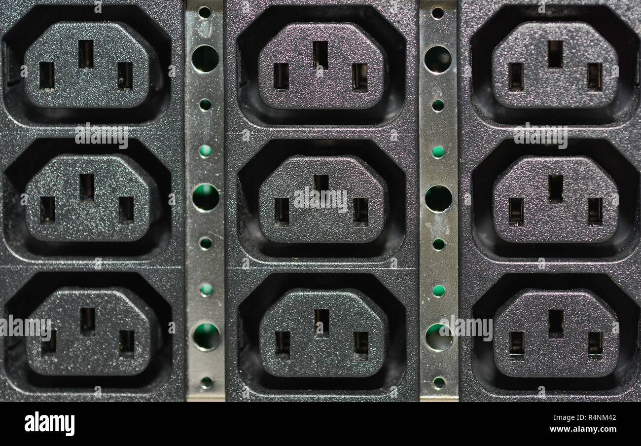 UPS power sockets Stock Photo - Alamy