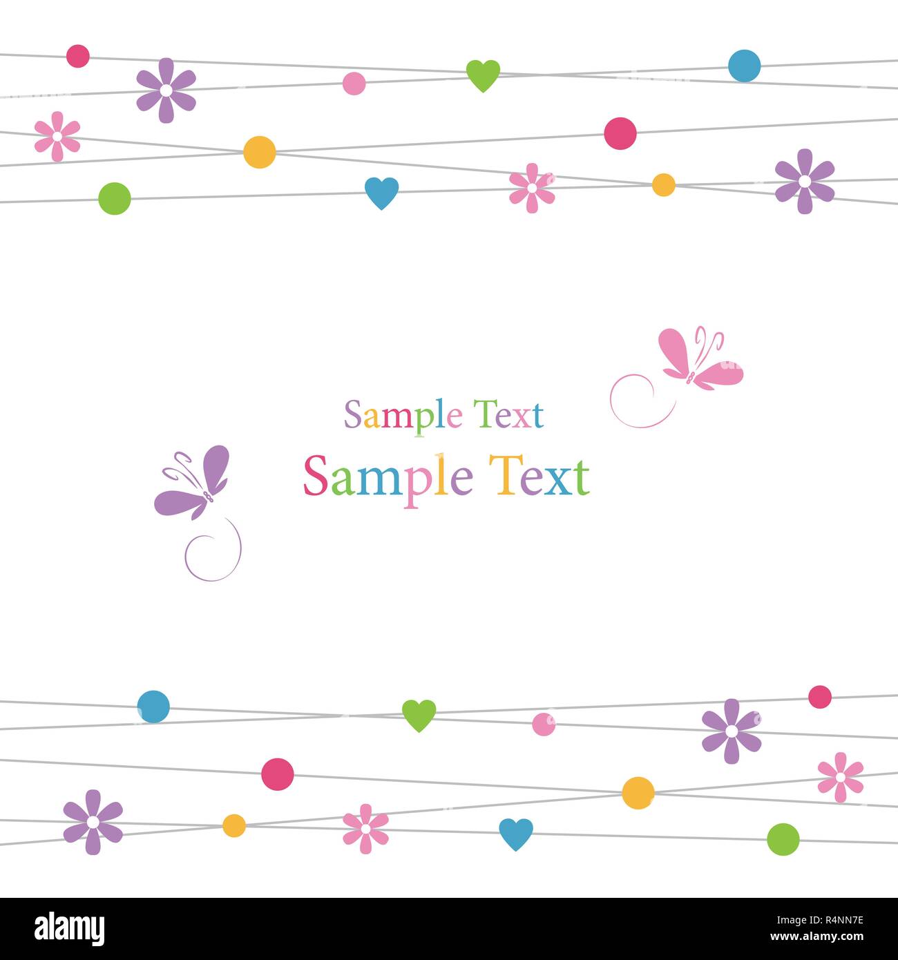 Green elegant flower butterfly border hi-res stock photography and ...