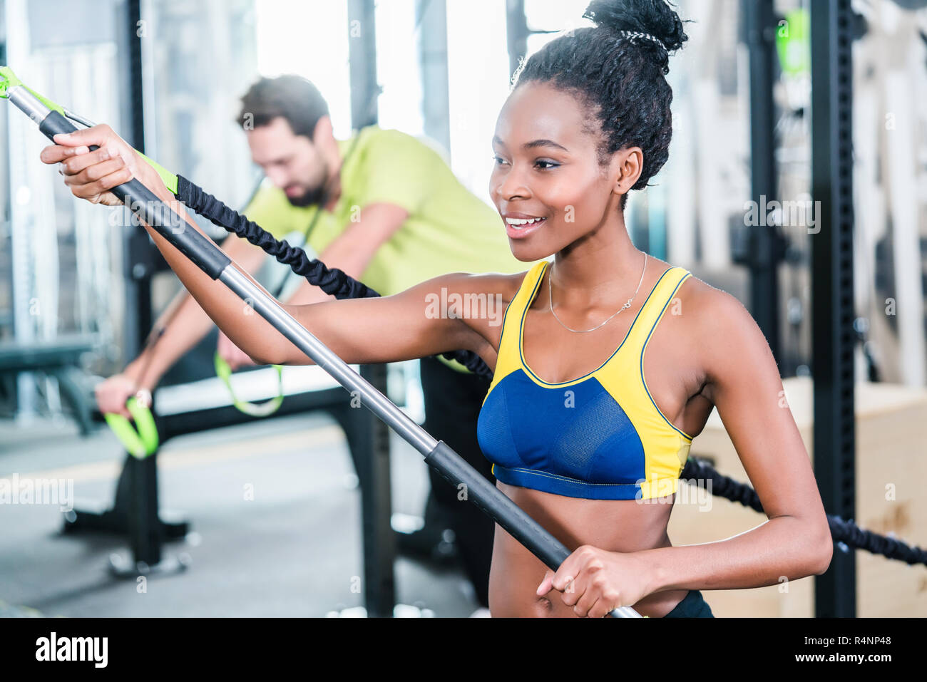 Woman and man in functional training for better fitness Stock Photo - Alamy