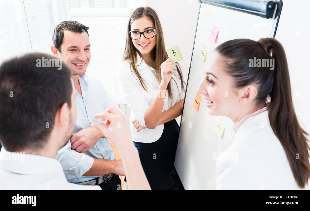 Sales Team at business meeting in office planning Stock Photo - Alamy