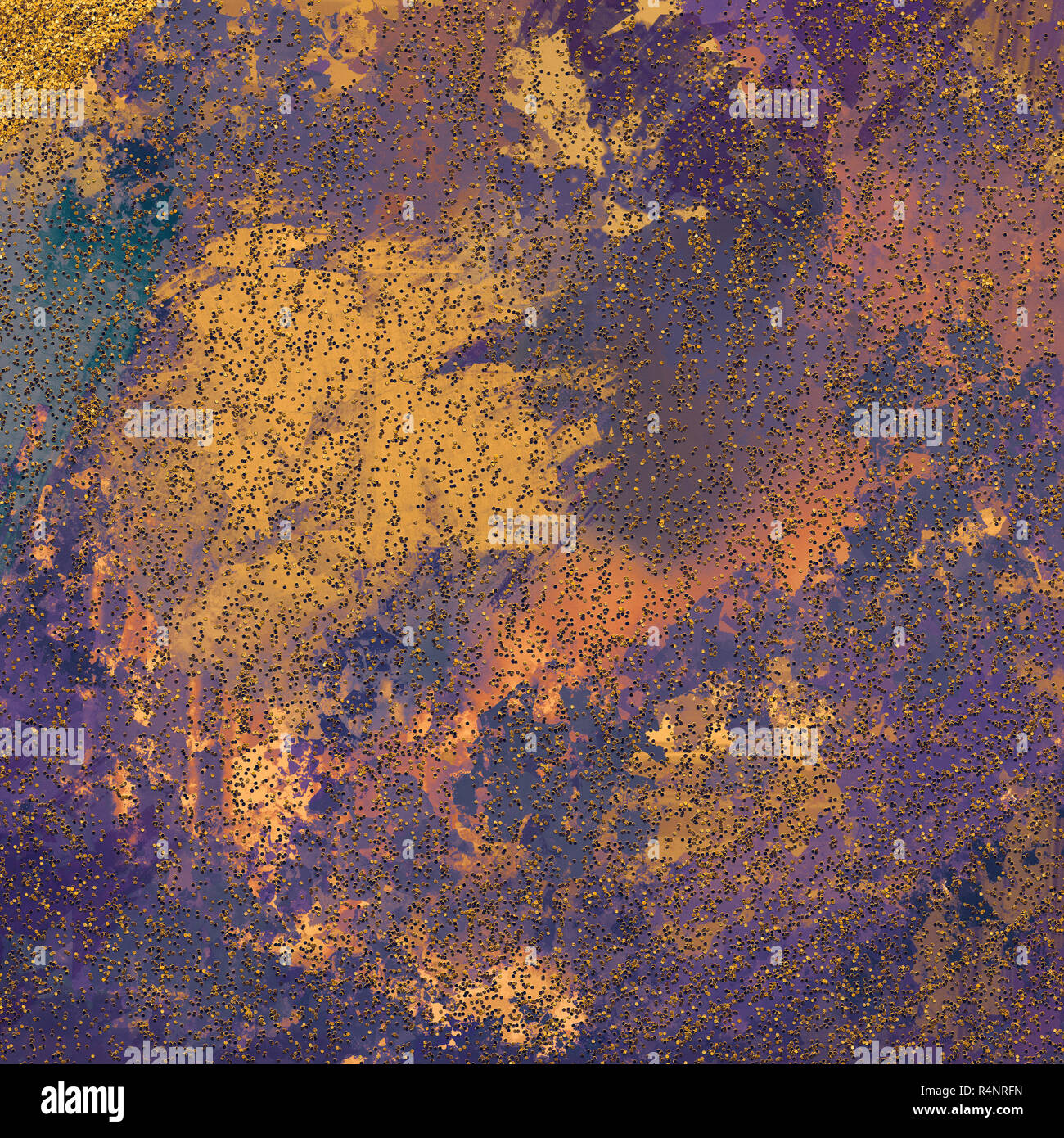 Colorful grunge spots on canvas. Hand drawn grunge paint surface. Dry ...