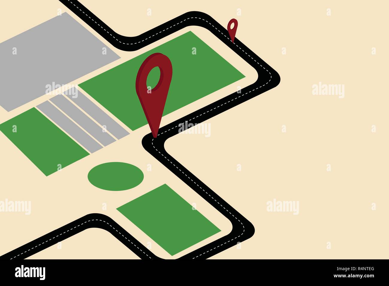 Blank Road Map Template