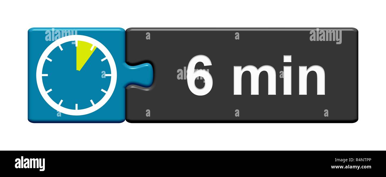 puzzle button 6 minutes Stock Photo - Alamy