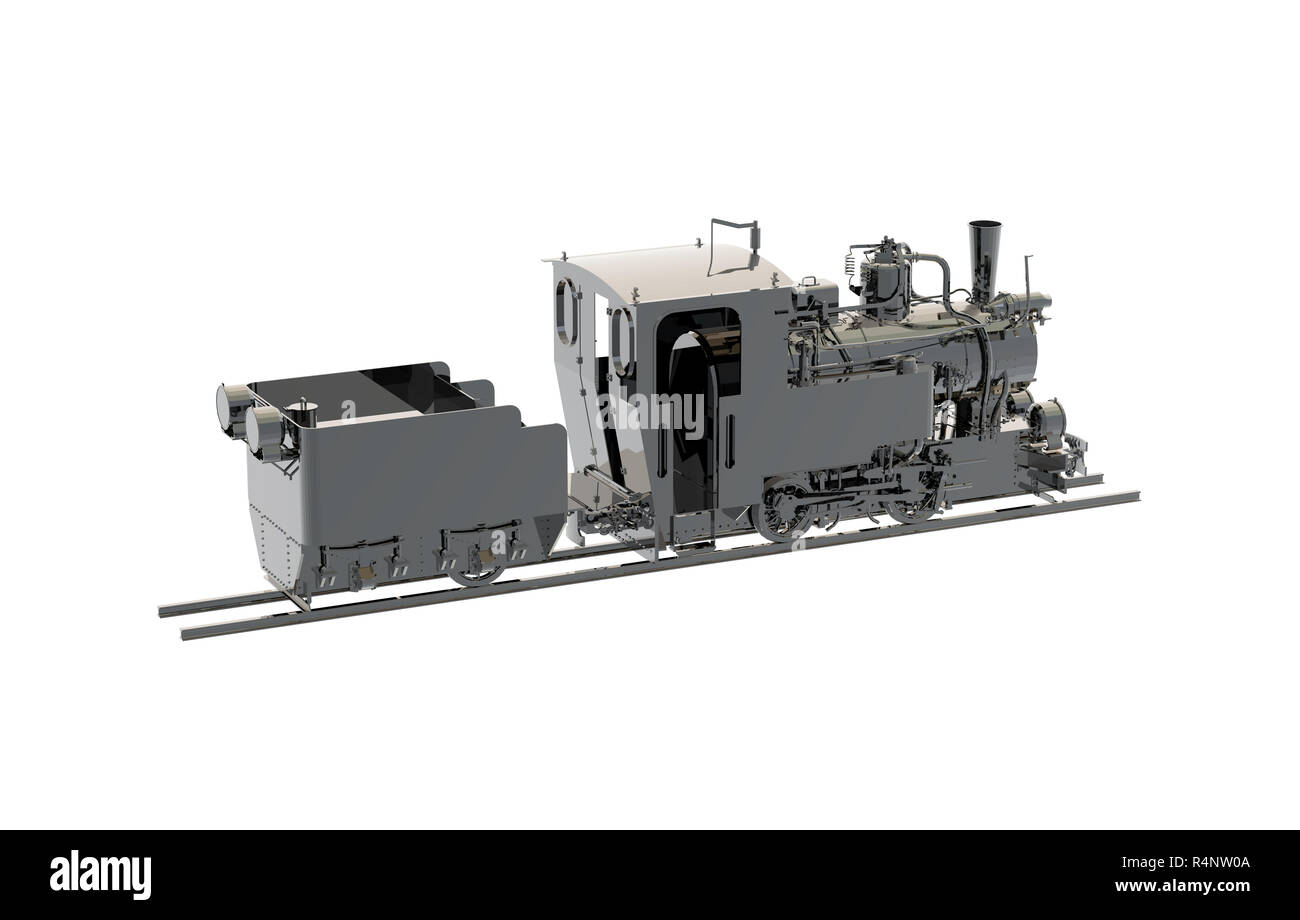 locomotive with tender released Stock Photo - Alamy