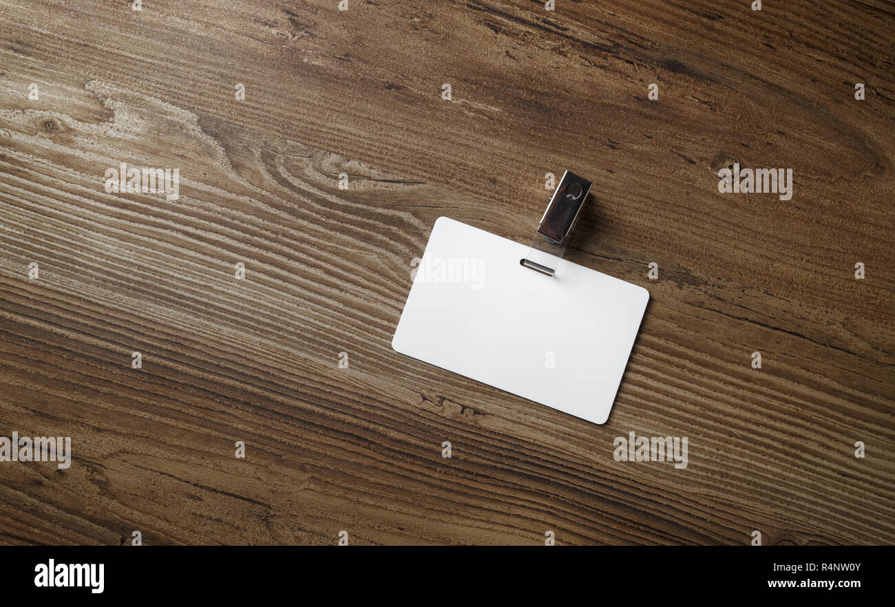 Blank white badge Stock Photo - Alamy