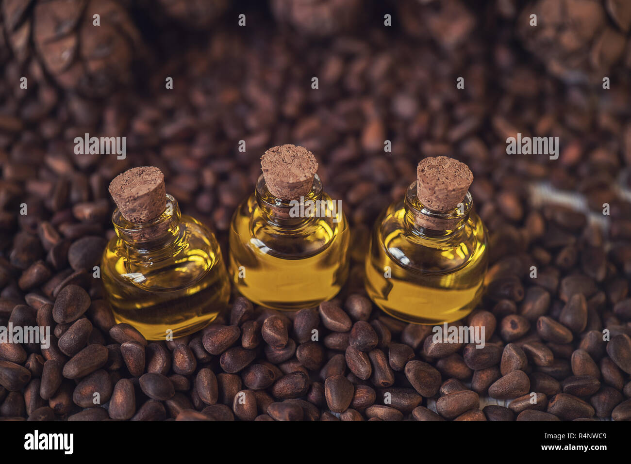 Oil of cedar nuts Stock Photo - Alamy
