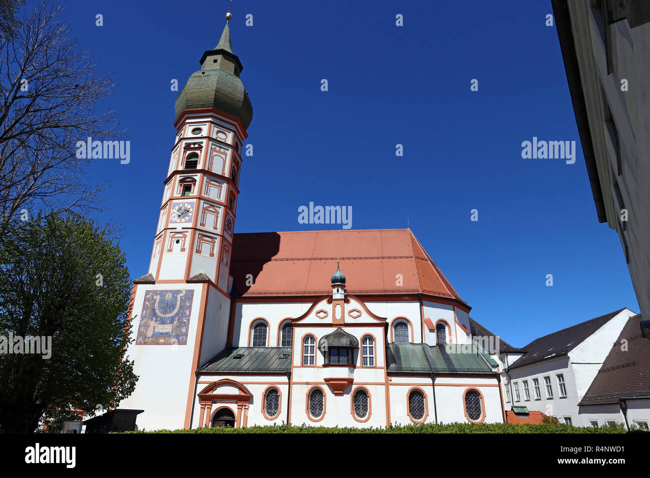 the famous pilgrimage church of andechs monastery in bavaria ...