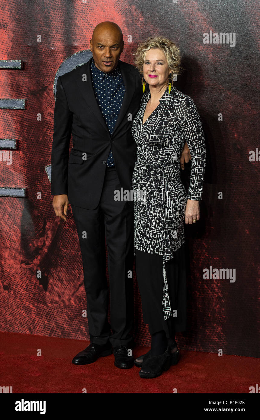 London, UK. 27th November, 2018. Colin Salmon and Fiona Hawthorne ...