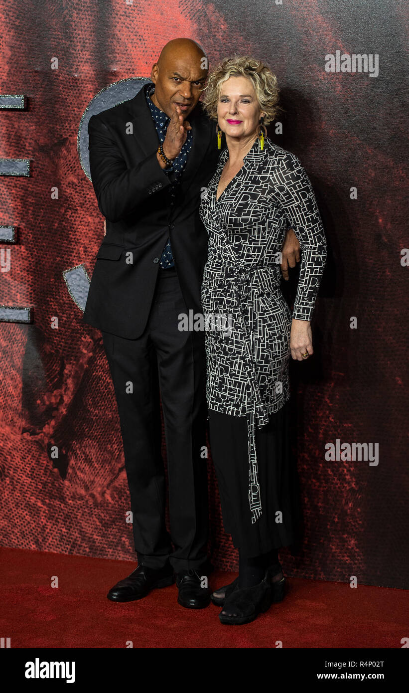 London, UK. 27th November, 2018. Colin Salmon and Fiona Hawthorne ...