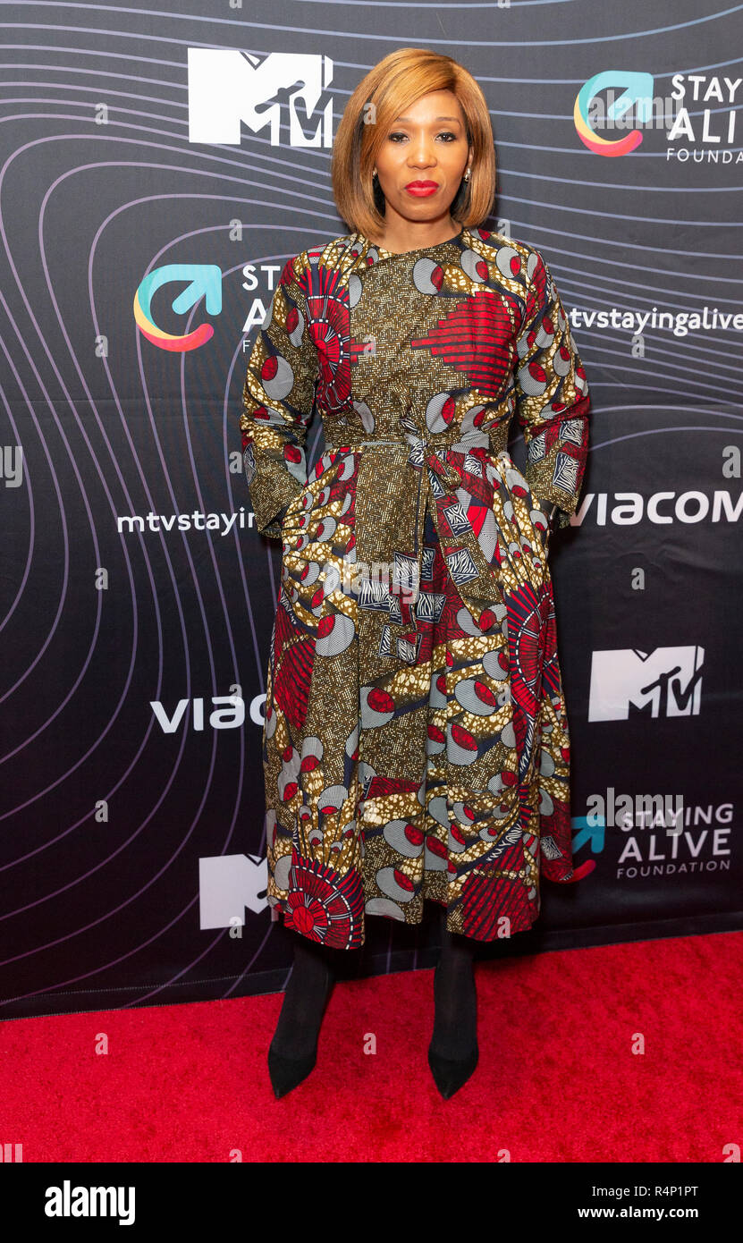New York, NY - November 27, 2018: Swati Dlamini-Mandela attends MTV ...