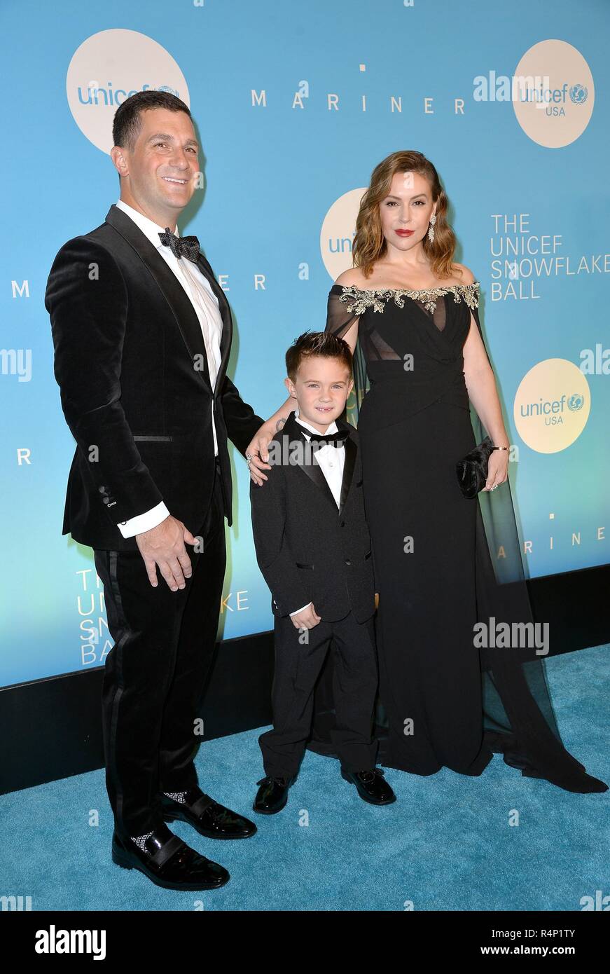 Alyssa milano and milo thomas bugliari hi-res stock photography and ...