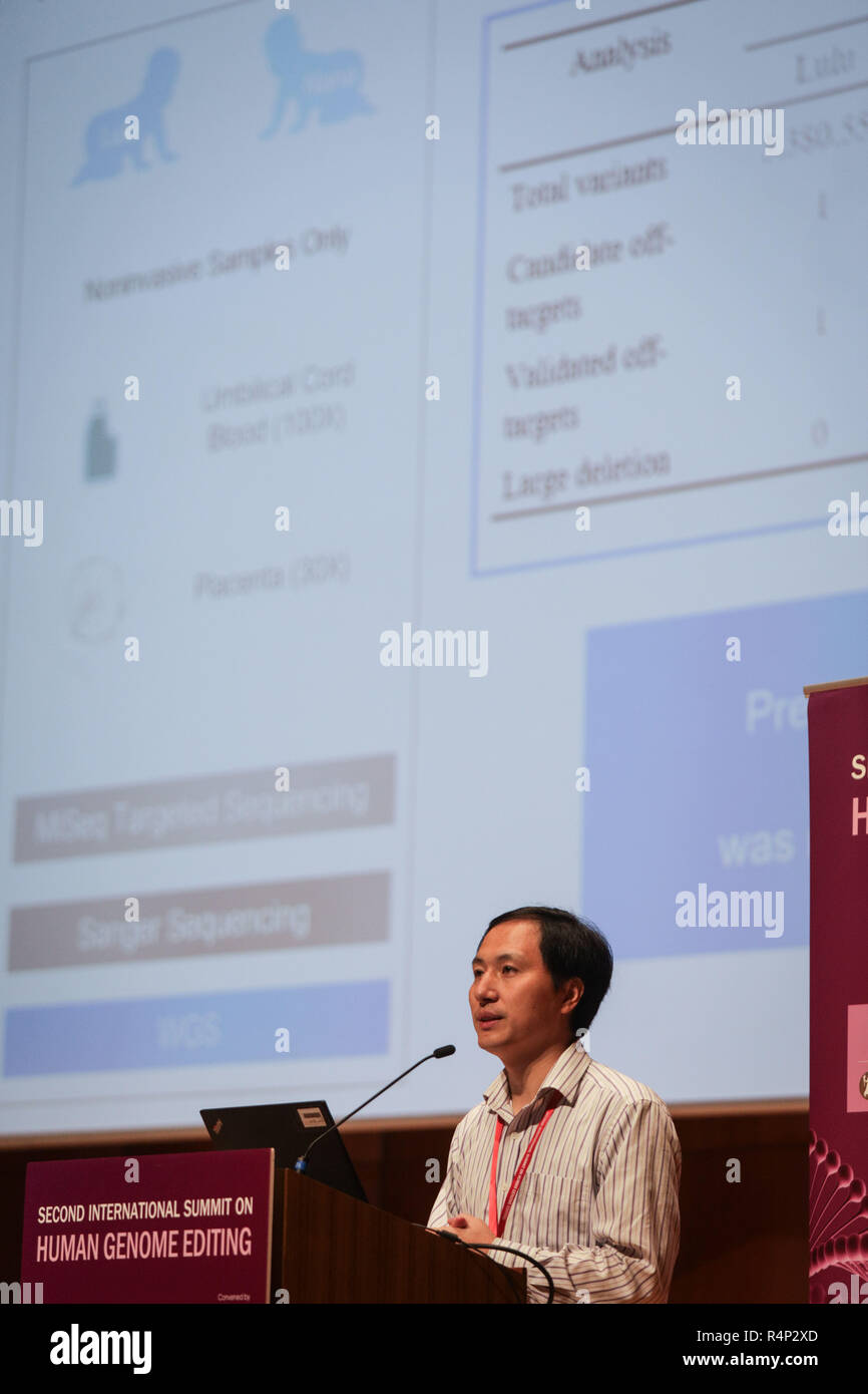 Hong Kong, Hong Kong. 27th Nov, 2018. Chinese geneticist He Jiankui of ...