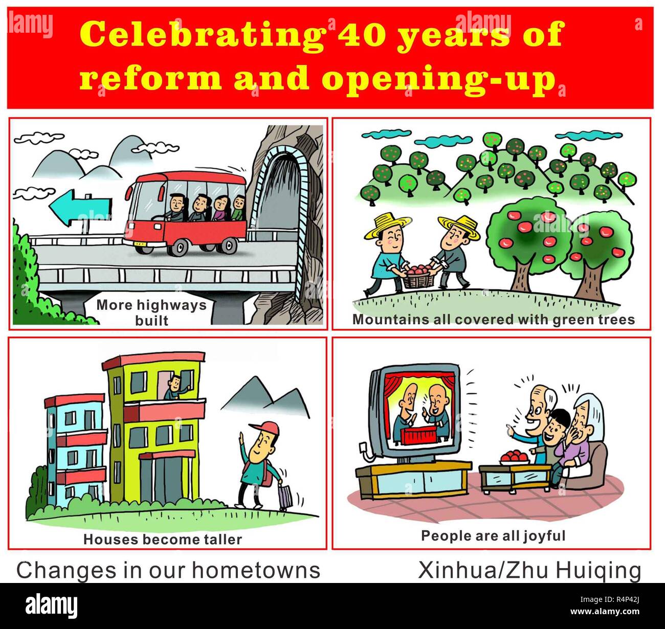 Beijing, China. 28th Nov, 2018. Comics show changes in China's ...