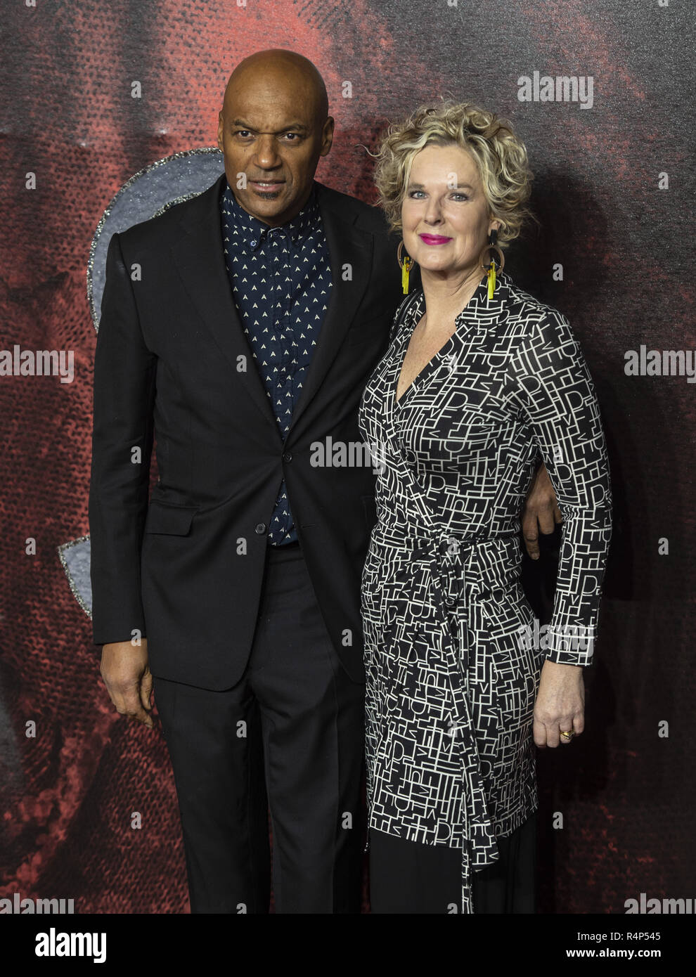 London, UK. 27th Nov, 2018. Colin Salmon and Fiona Hawthorne are seen ...