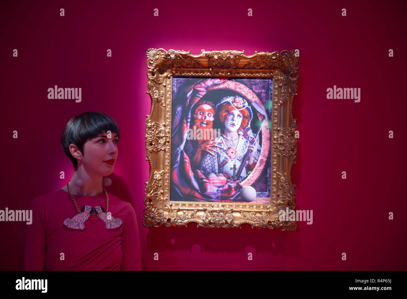 The National Gallery, London, UK. 28 November 2018. A display of film ...