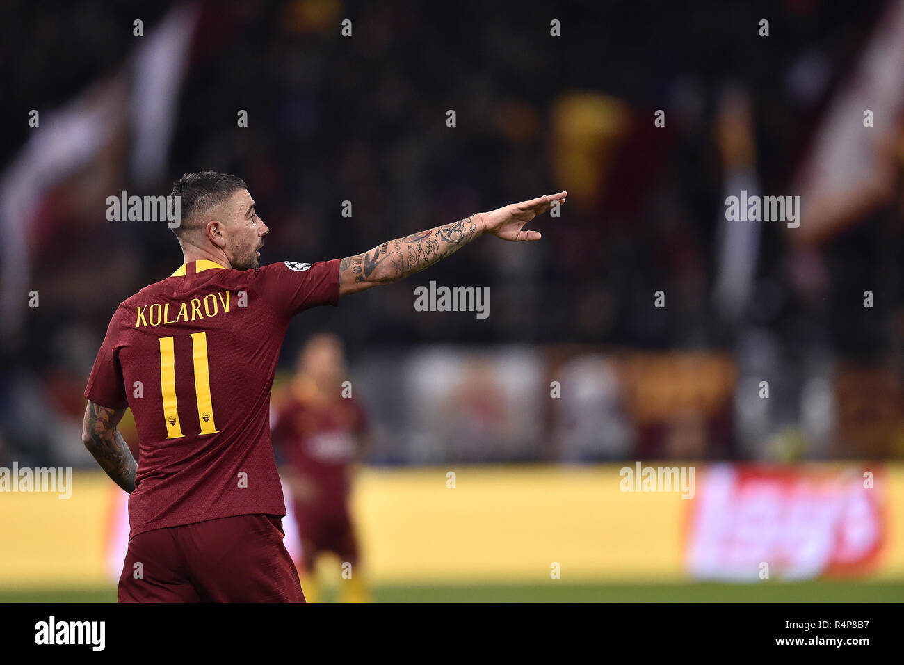 Rome, Italy. 27th Nov 2018. Aleksandar Kolarov of AS Roma during the ...
