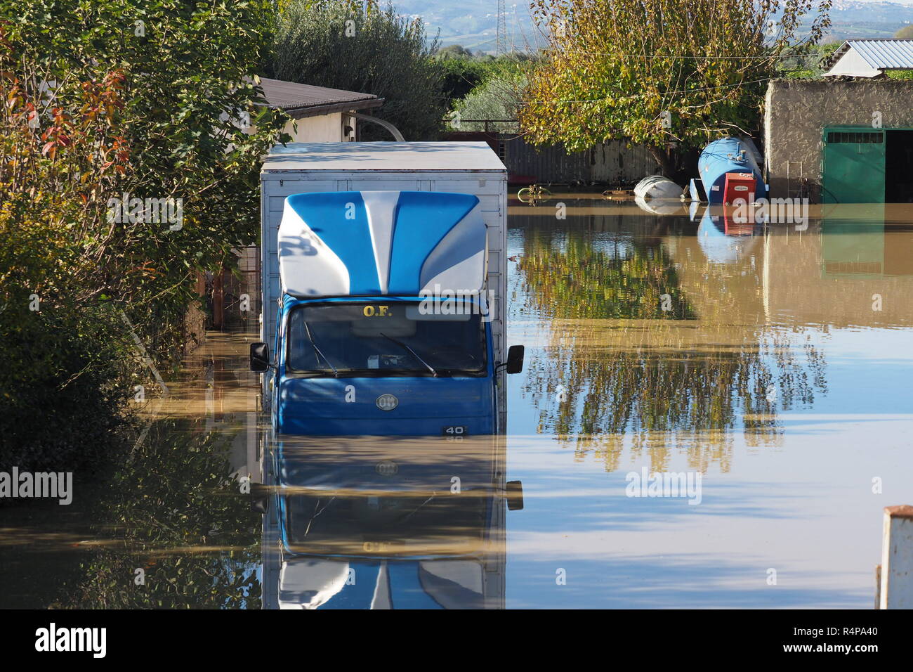 Corigliano Rossano flooding of the Crati in Calabria due to the ...