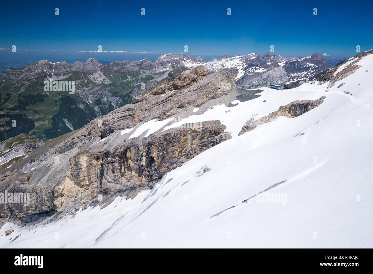 View of Swiss Alps from Titlis ski resort, Switzerland, Europe Stock ...