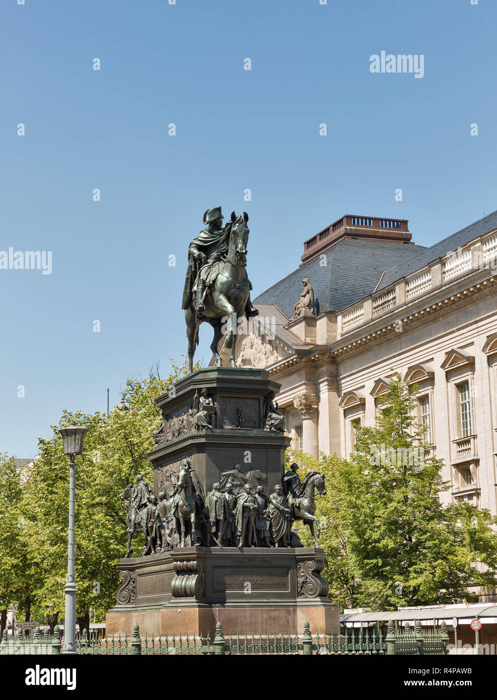 Equestrian statue of Frederick the Great at the east end of Unter den ...