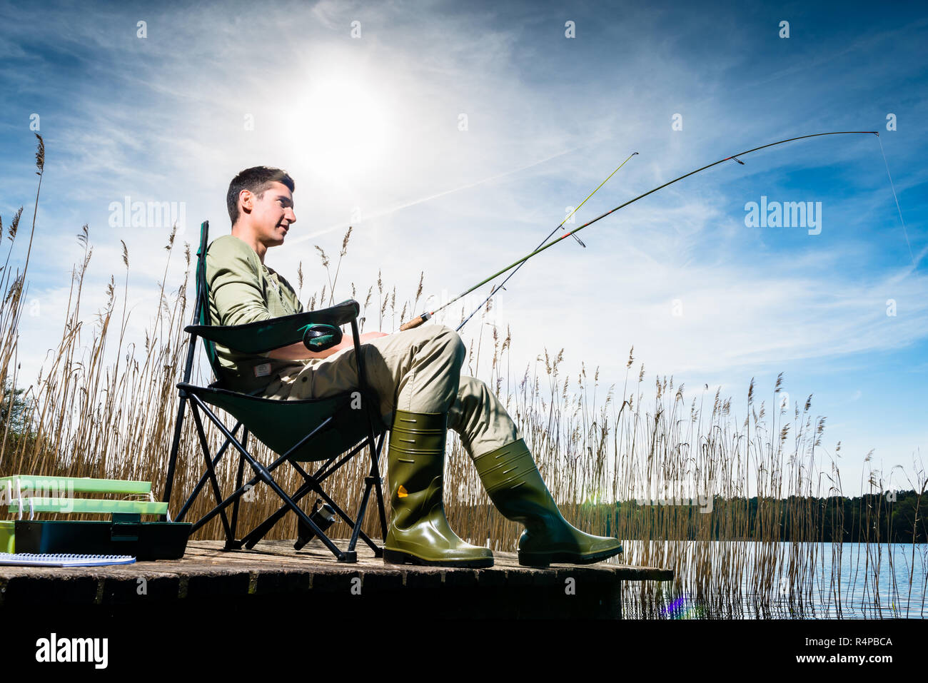 Angler sitting stool hi-res stock photography and images - Alamy