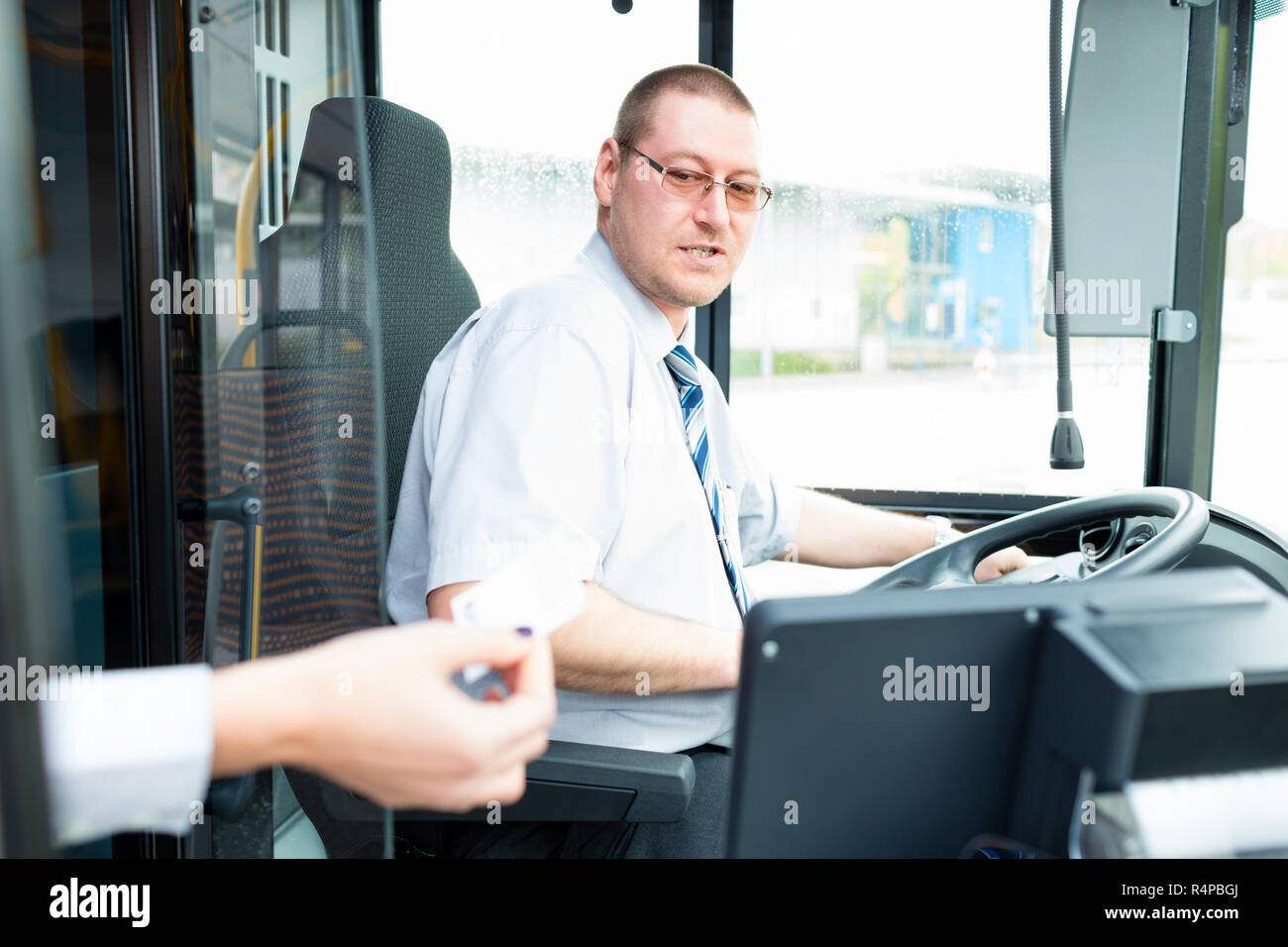 Caucasian coach bus driver in hi-res stock photography and images - Alamy
