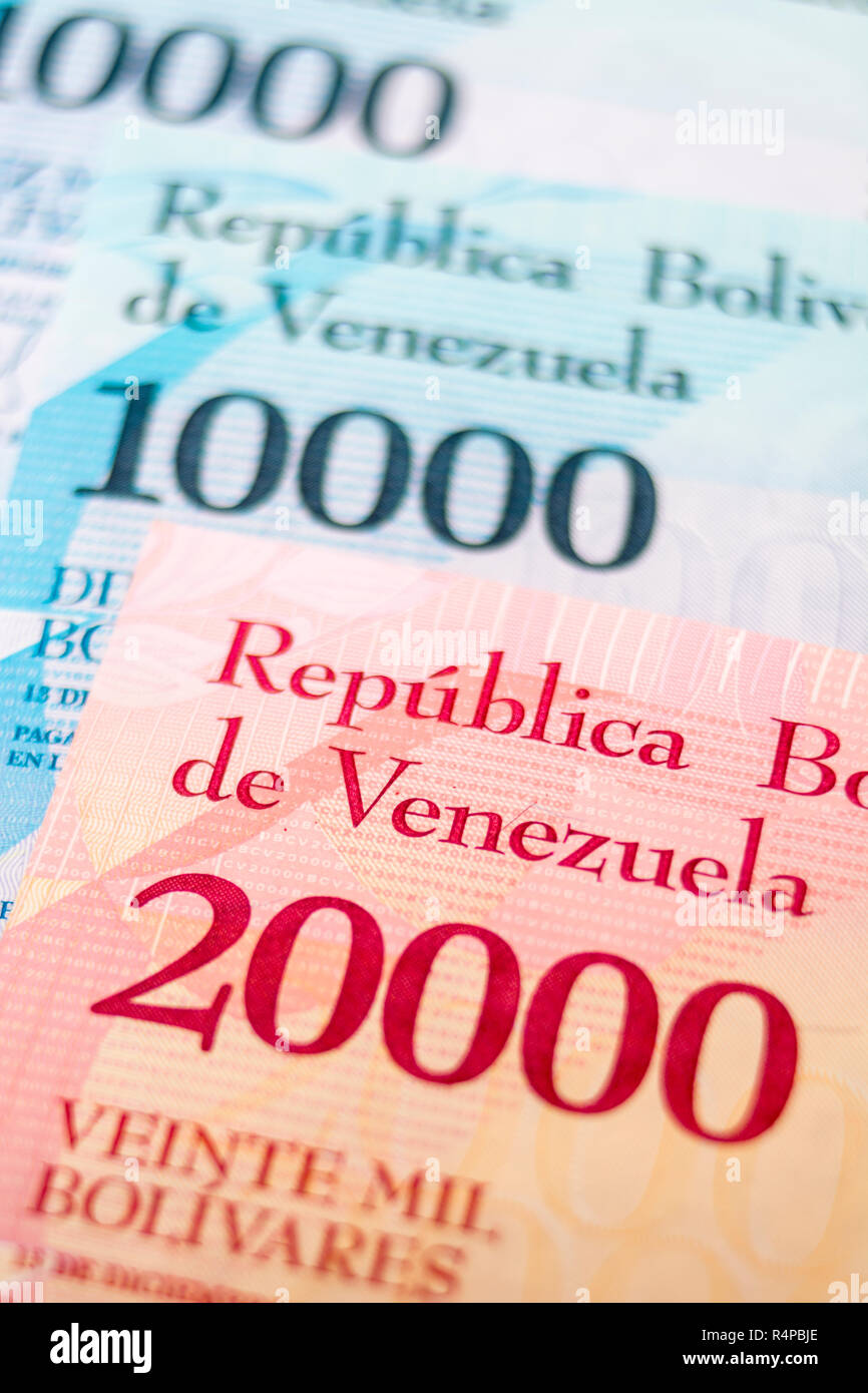 Venezuela Bolivar banknotes - metaphor for Hyperinflation in the ...
