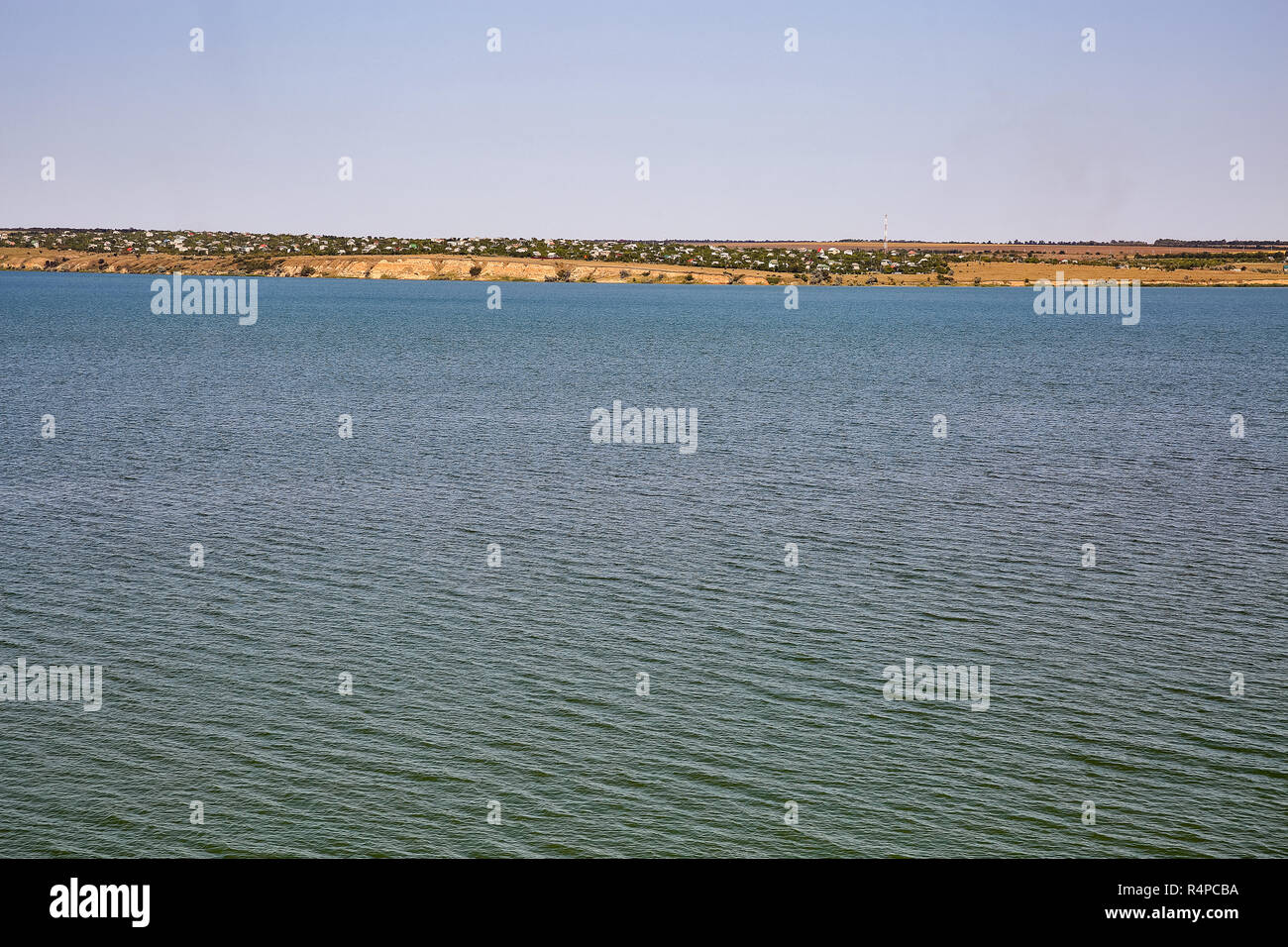 Khadzhibey Estuary landscape, Ukraine. It is an estuary of north ...