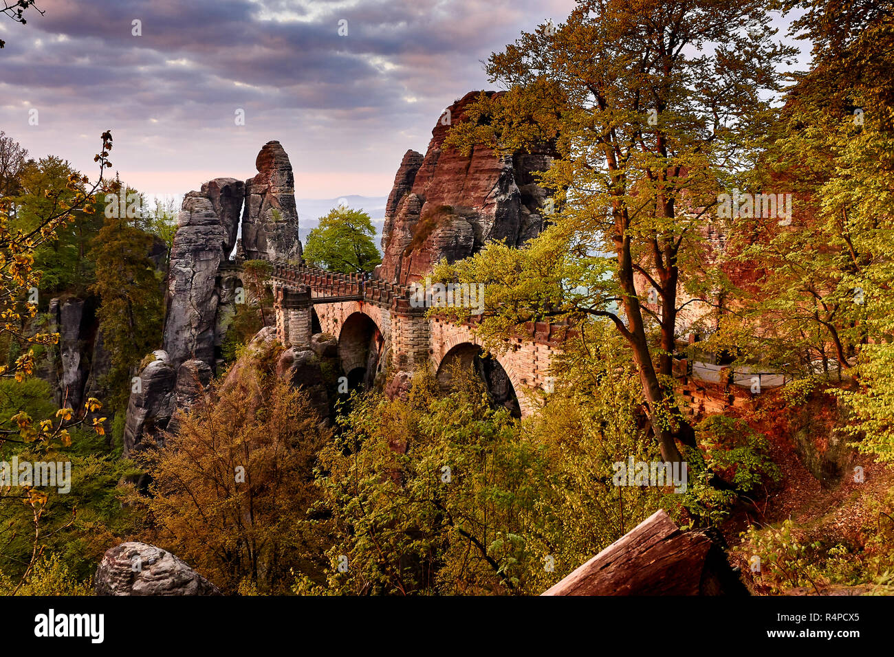 Bastei bridge in saxony Stock Photo - Alamy