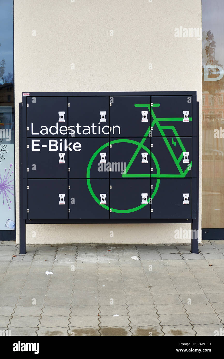e-bike charging station Stock Photo - Alamy
