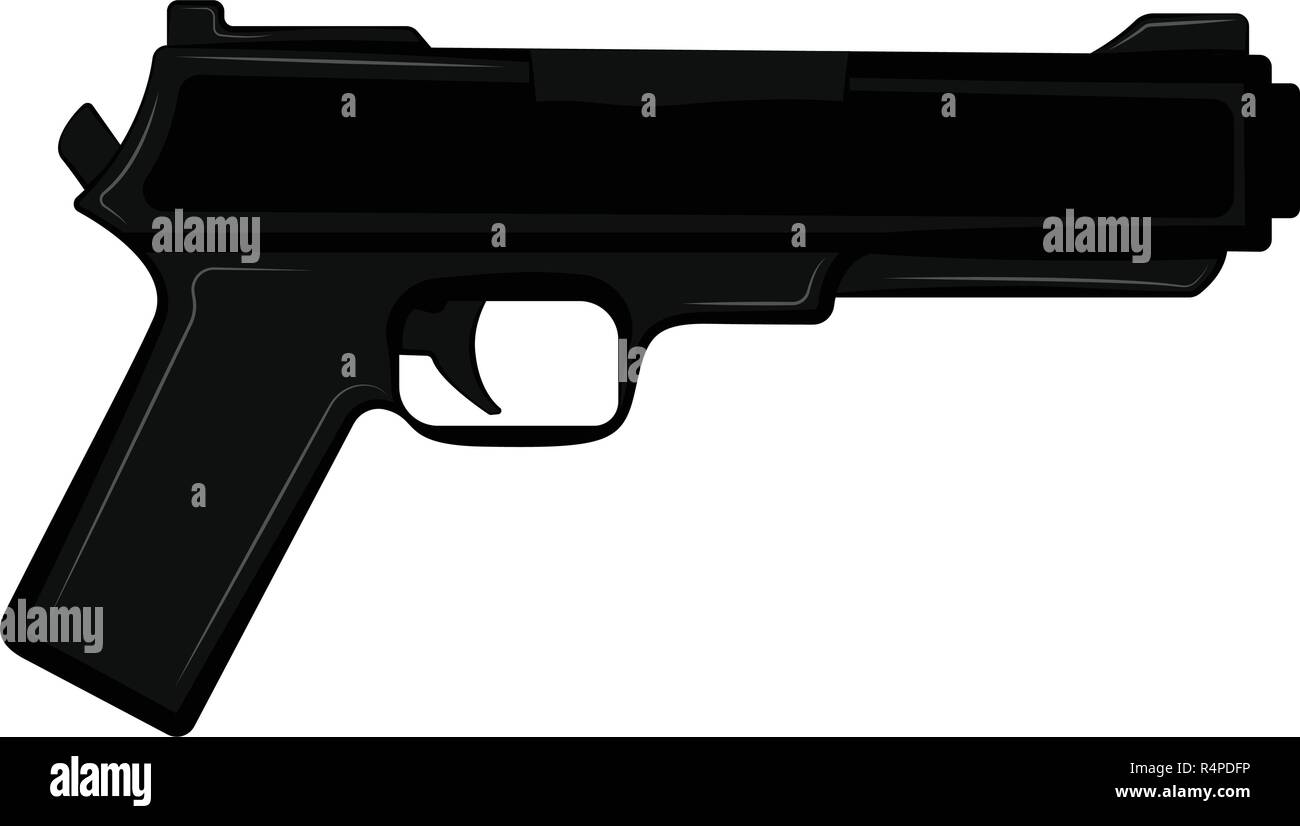 Silhouette of a revolver Stock Vector Image & Art - Alamy