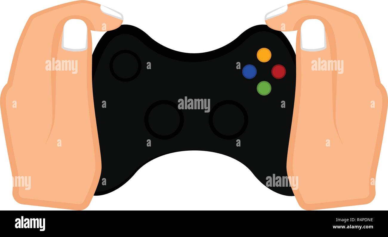 Hand holding a joystick Stock Vector Image & Art - Alamy