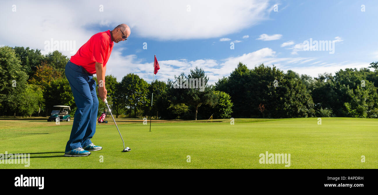 Person plays golf putting ball hi-res stock photography and images - Alamy