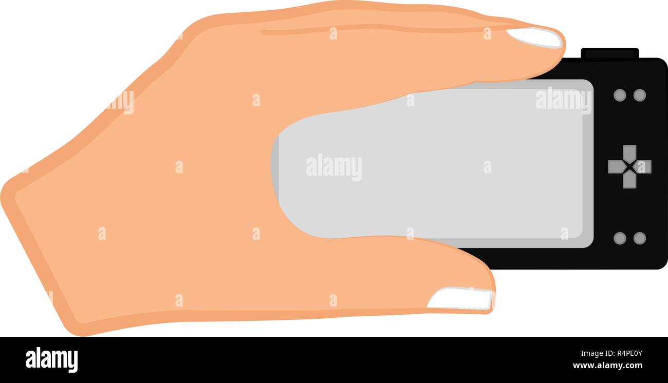 Hand holding a joystick Stock Vector Image & Art - Alamy