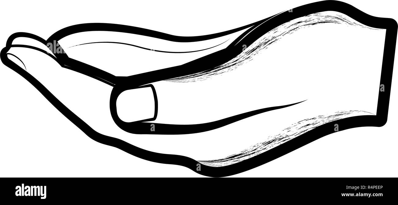 Sketch of a hand holding water Stock Vector Image & Art - Alamy