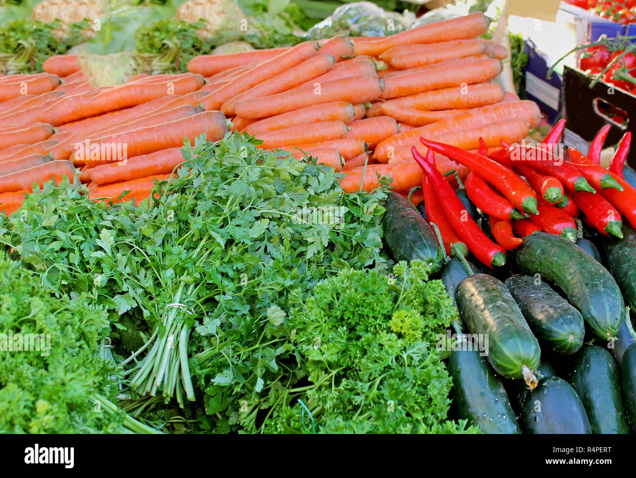 Organic food pile Stock Photo - Alamy