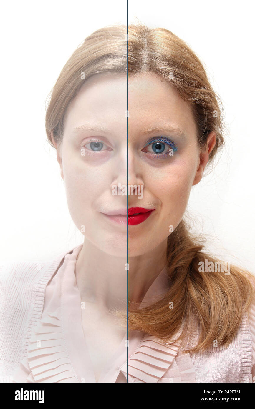 Two faced girl hi-res stock photography and images - Alamy