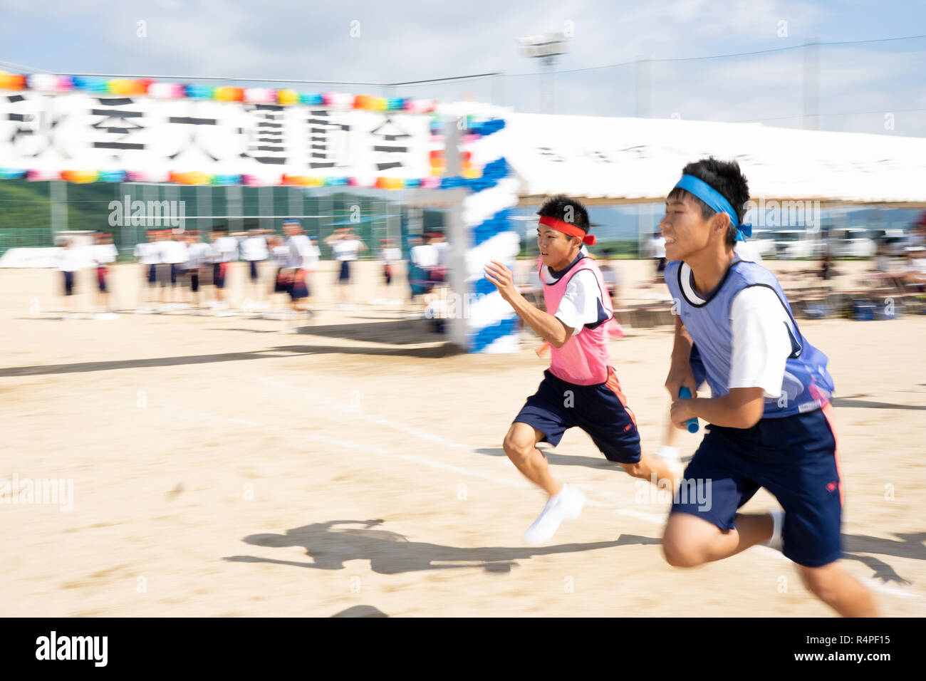 Junior High School Student in School Sports day Stock Photo - Alamy