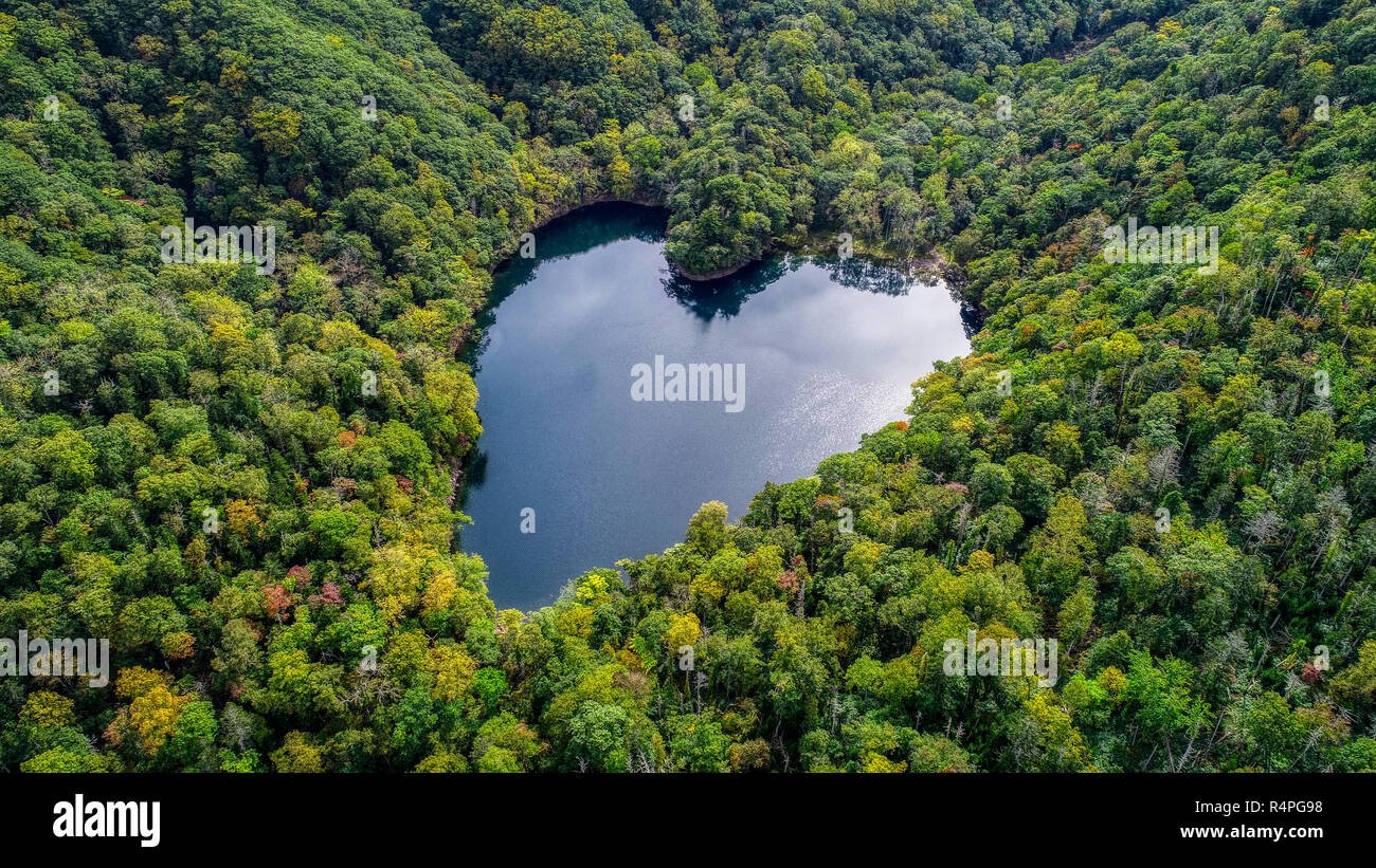 Aerial Photography of Lake Toyoni, Hokkaido, Japan Stock Photo - Alamy