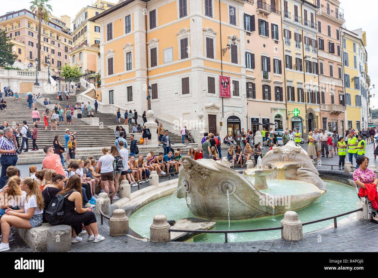 Spanish Steps and Piazza di Spagna a famous part of Rome and very ...