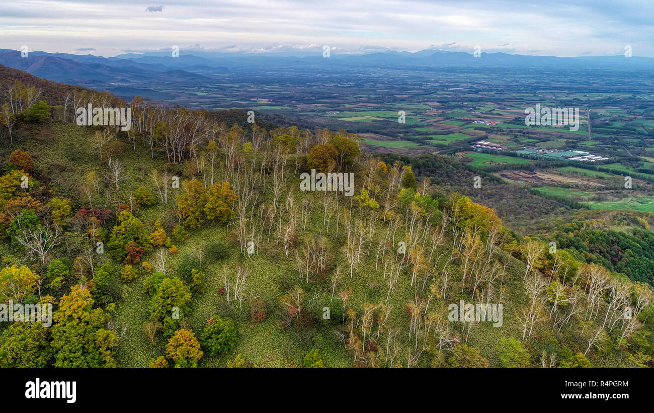 Aerial Photography of Tokachi, Hokkaido, Japan Stock Photo - Alamy