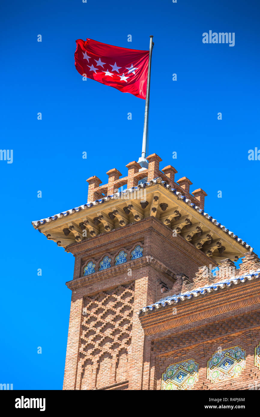 madrid. famous bullfighting arena in madrid. touristic attraction in ...