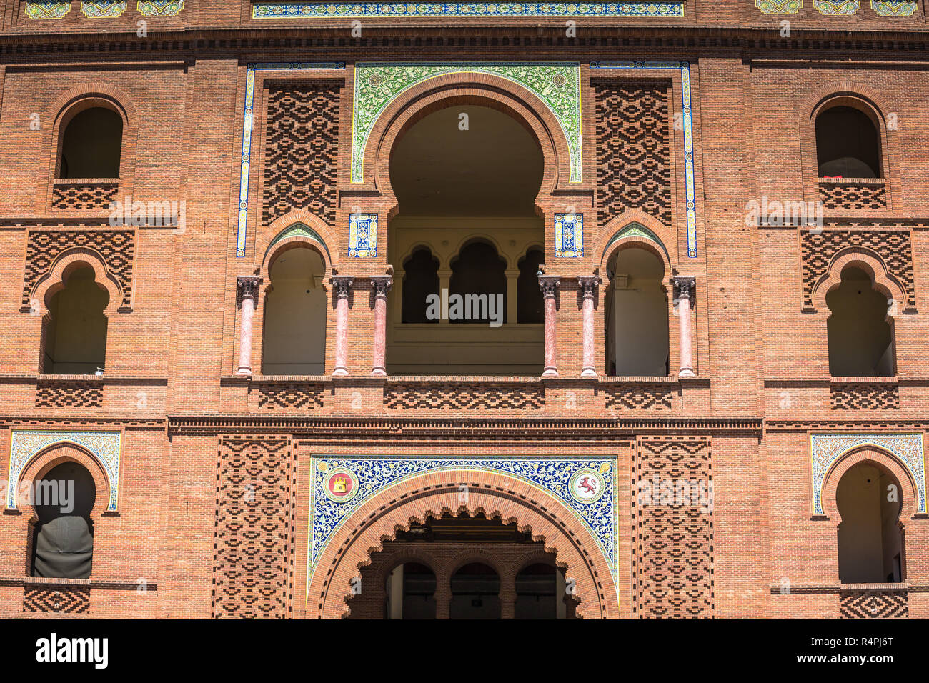 madrid. famous bullfighting arena in madrid. touristic attraction in ...