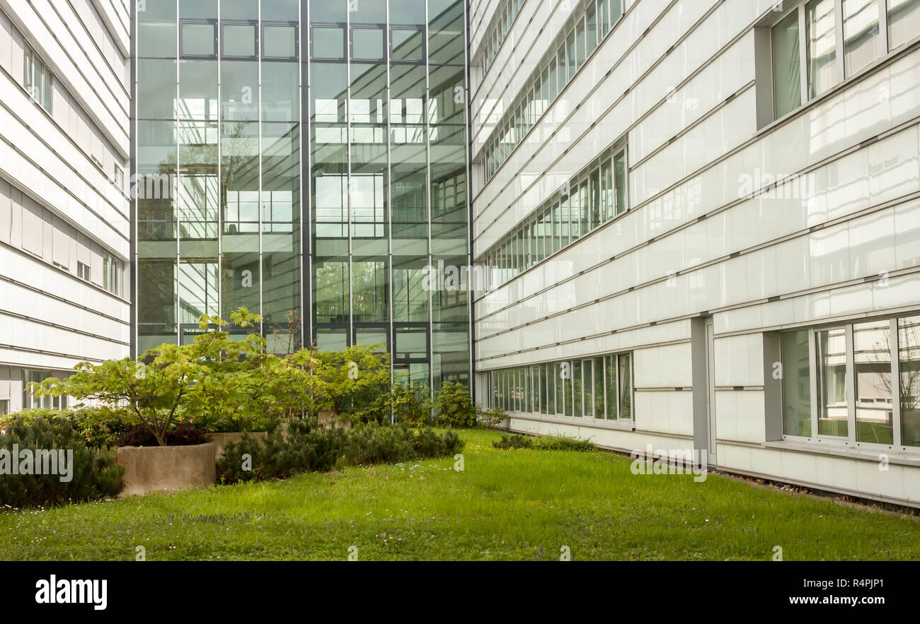 modern business center exterior facade Stock Photo - Alamy