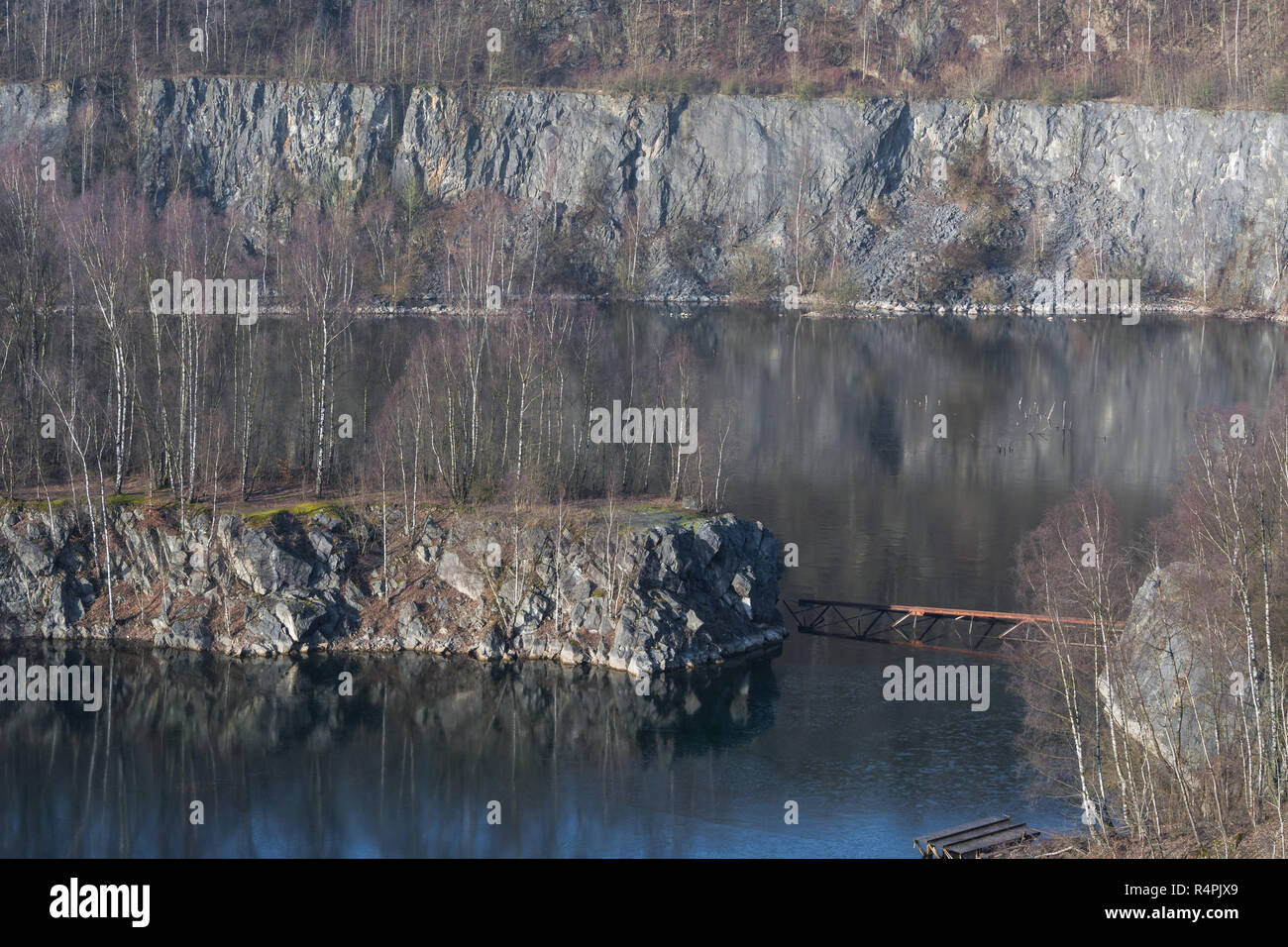 old abandoned open pit Stock Photo - Alamy