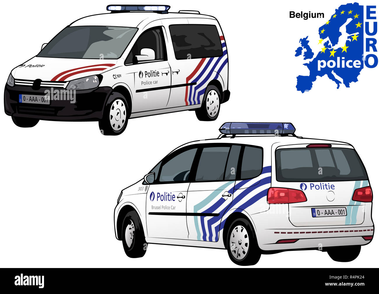 Belgium Police Car Stock Photo - Alamy
