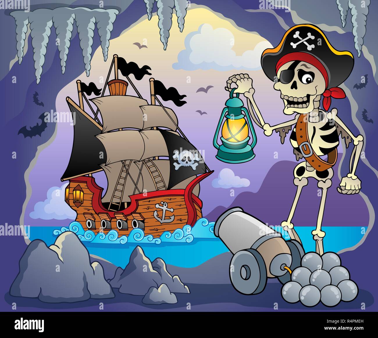 Pirate cove topic image 3 Stock Photo - Alamy