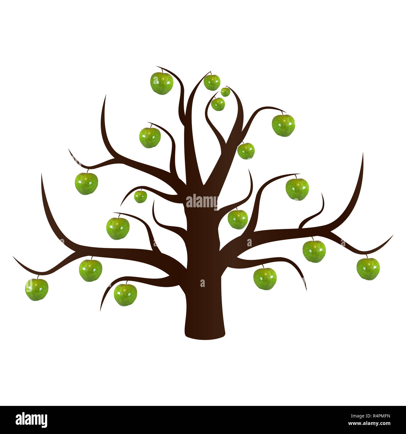 The unusual apple-tree Stock Photo - Alamy