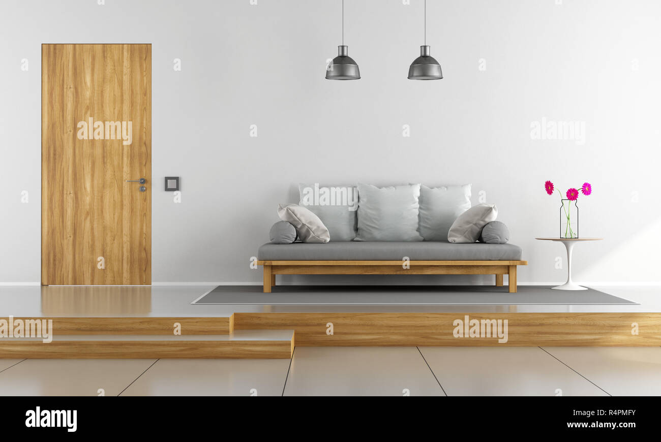 Two levels living room Stock Photo - Alamy