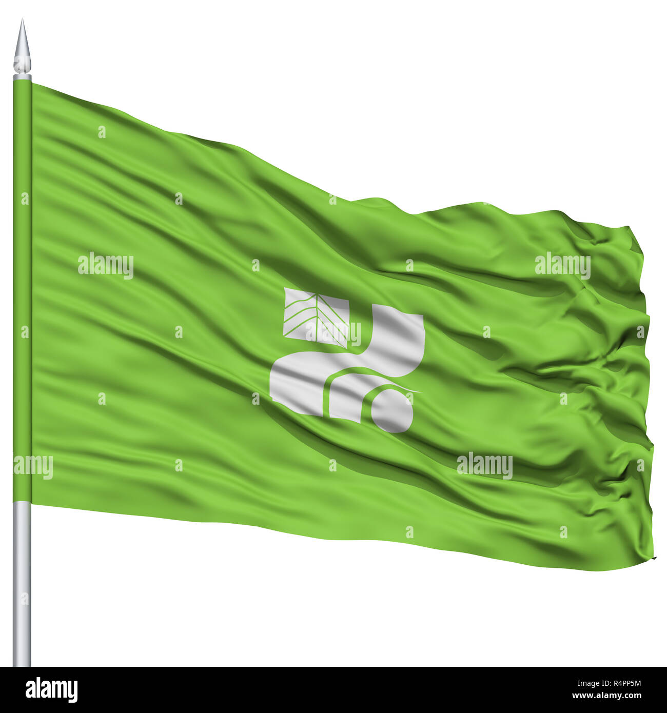 Isolated Tochigi Japan Prefecture Flag on Flagpole Stock Photo - Alamy